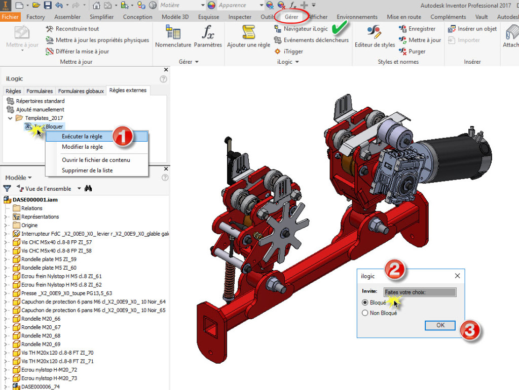 Inventor Bloquer les composants après conversion STEP, SAT, Solidworks