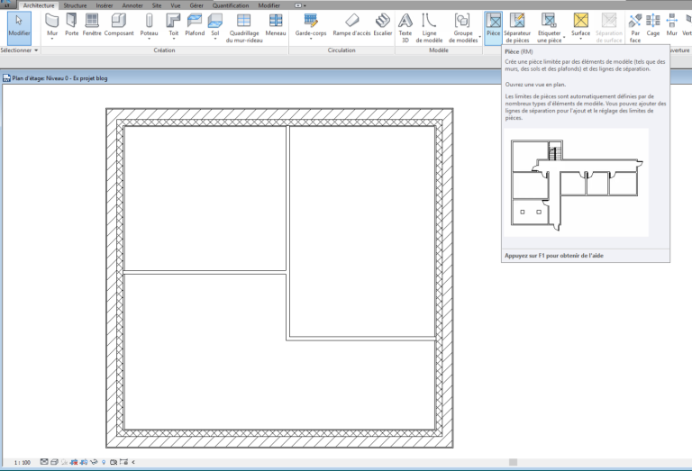 Revit Motif Couleur Remplissage intérieur et Référence des pièces | Aplicit
