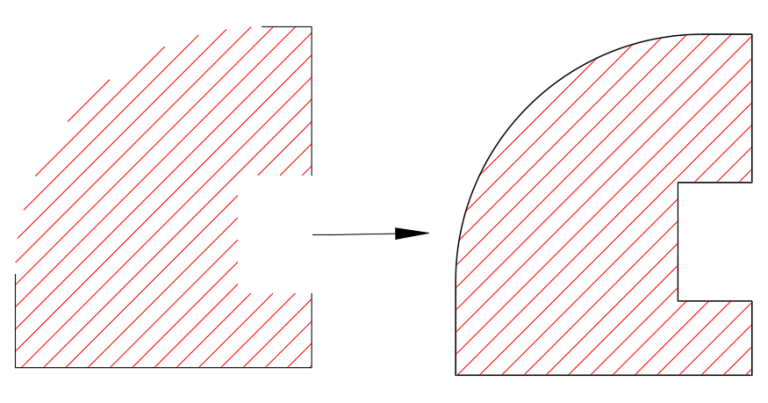 AutoCAD retrouver des hachures associatives et le contour - Aplicit