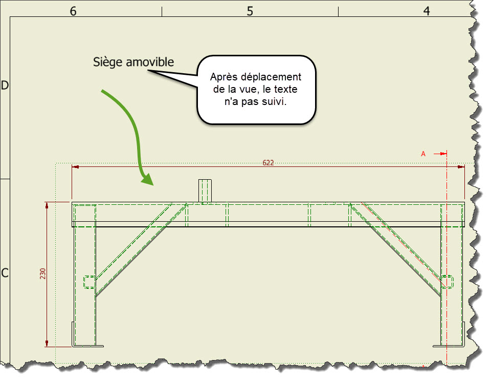 Associer un texte à une vue de dessin Inventor - Aplicit