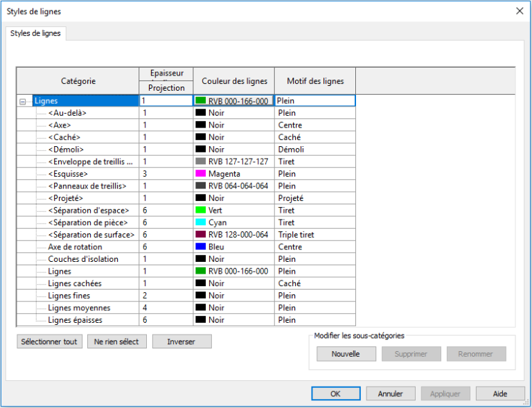 Personnaliser les styles de lignes sur Revit | Aplicit