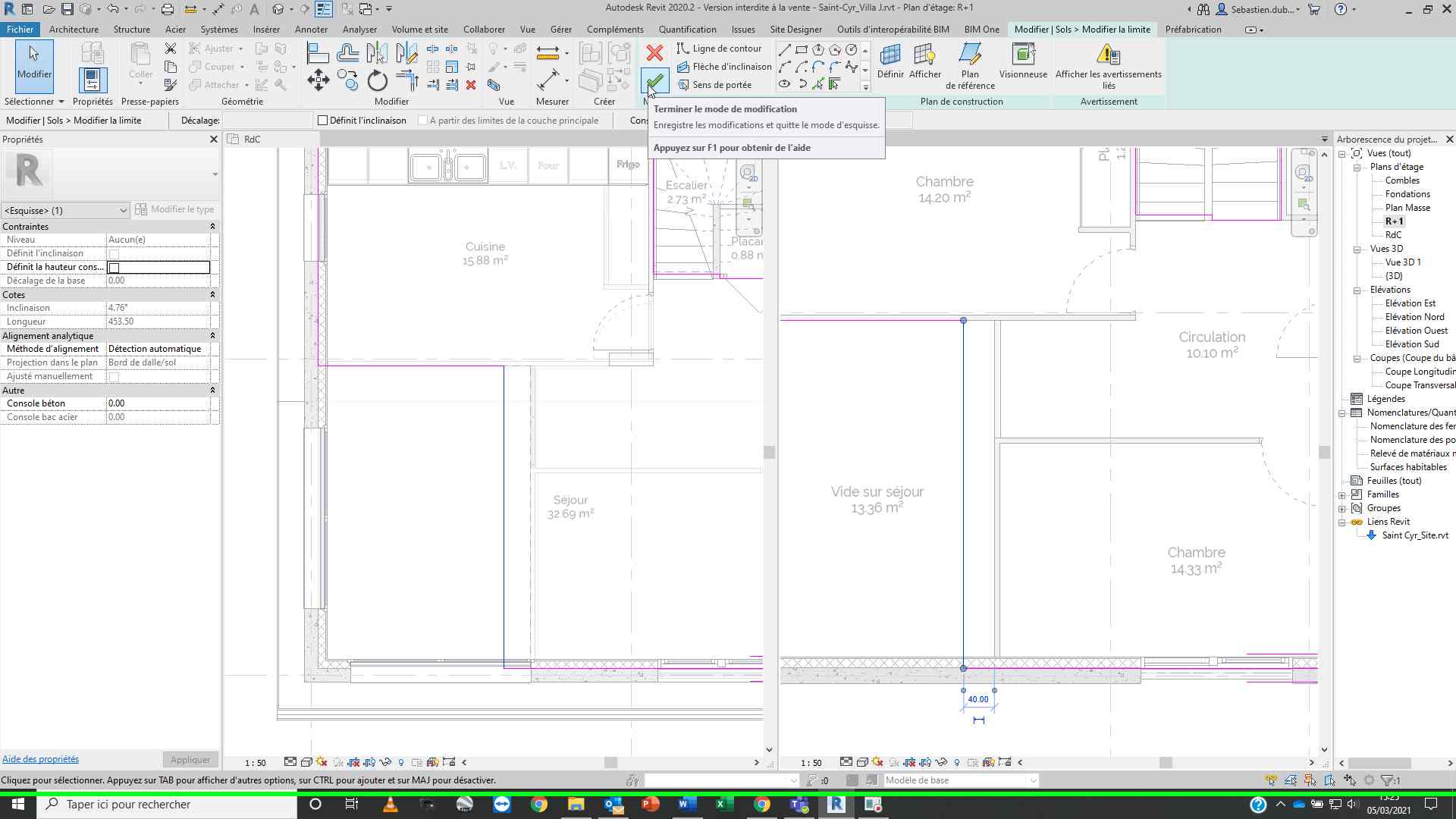 Revit - Lignes projetées - Aplicit