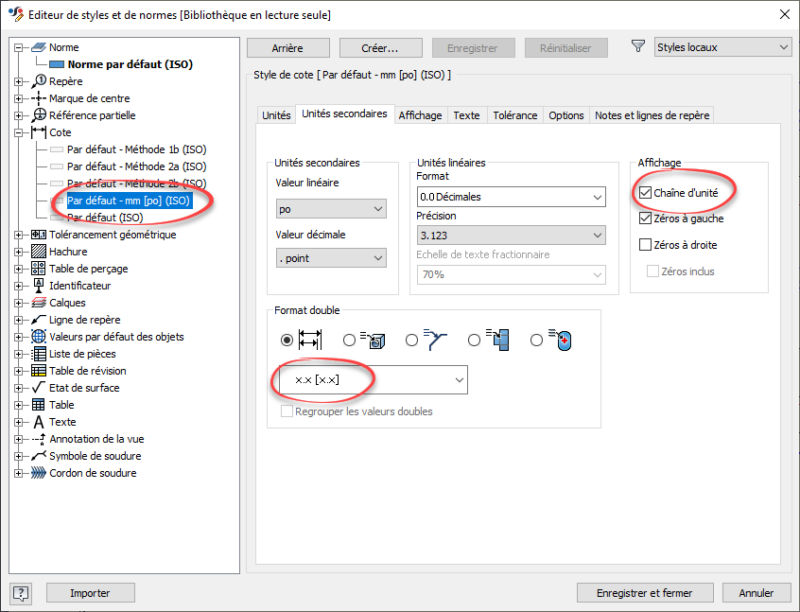Cotation en pouces mise en plan Inventor - Aplicit