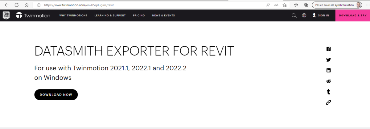 Synchronisez votre maquette Revit avec Twinmotion : « Unreal Datasmith ...