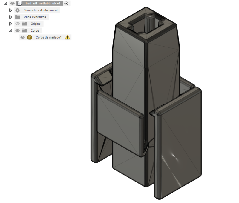 Fusion 360 : Conversion maillage en T-Spline - Aplicit
