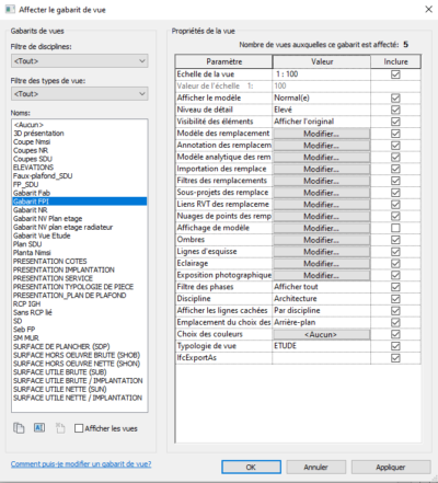 Utiliser un même gabarit de vue pour toutes les vues dans Revit - Aplicit