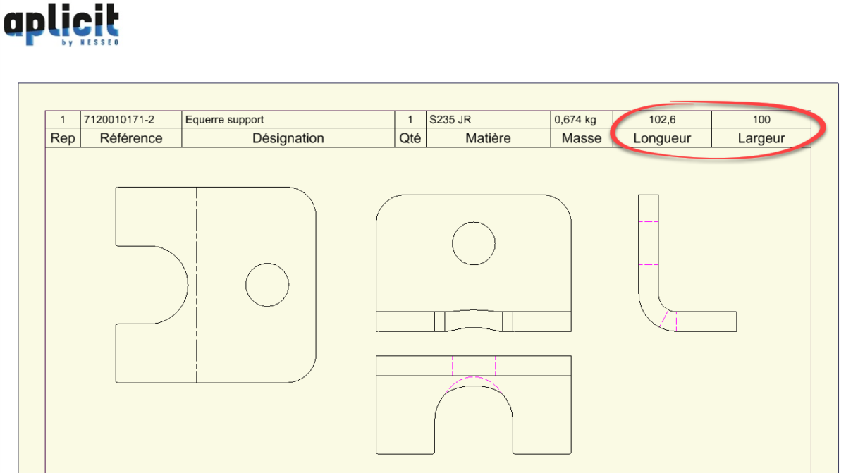 Comment obtenir les dimensions d'une mise à plat de tôle ? - Aplicit