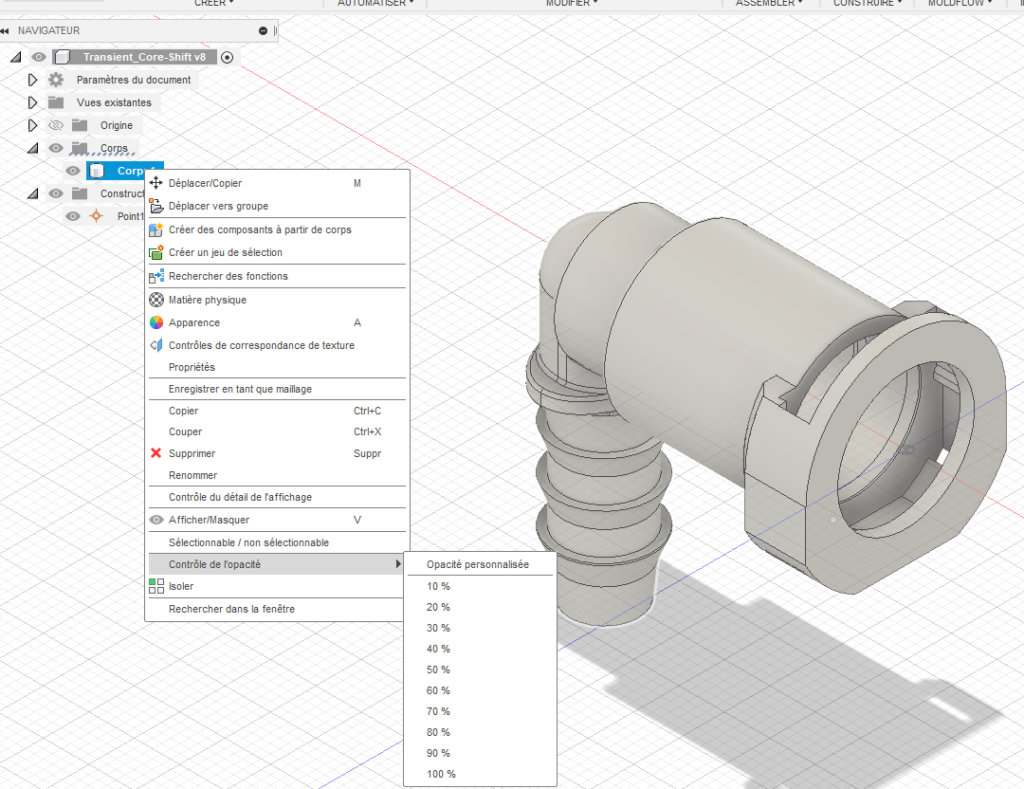 Fusion 360 : Sélection de faces cachées dans Fusion 360 - Aplicit