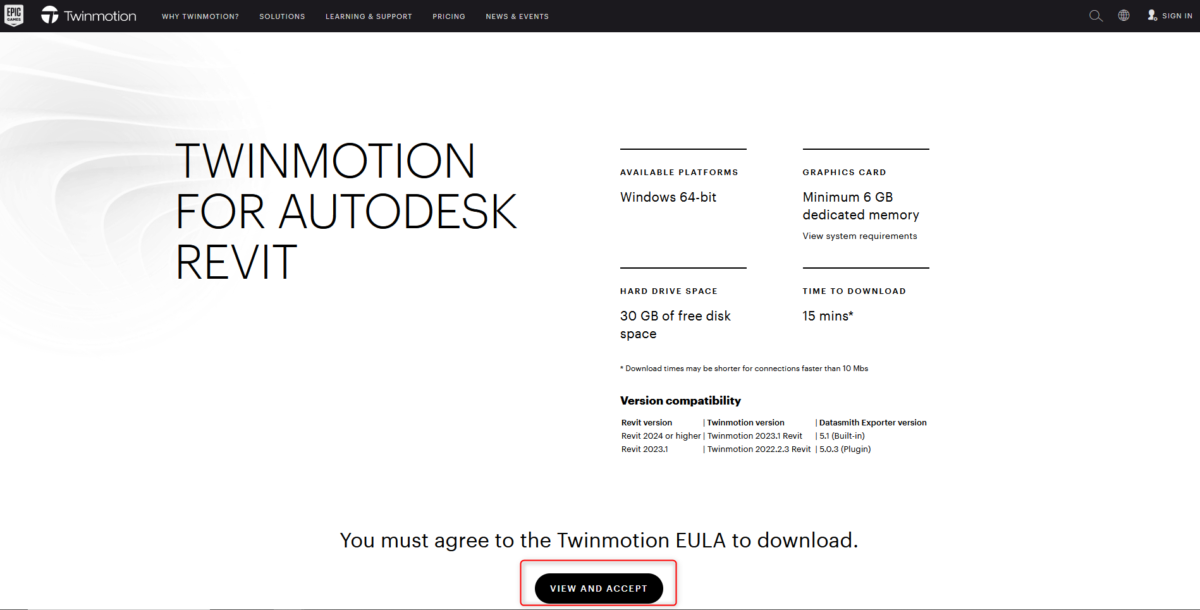 Installer et utiliser Twinmotion dans Revit - Aplicit