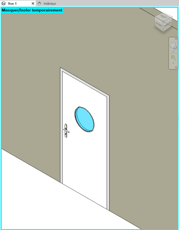 Paramétrage d'un oculus sur un panneau de porte dans REVIT - Aplicit