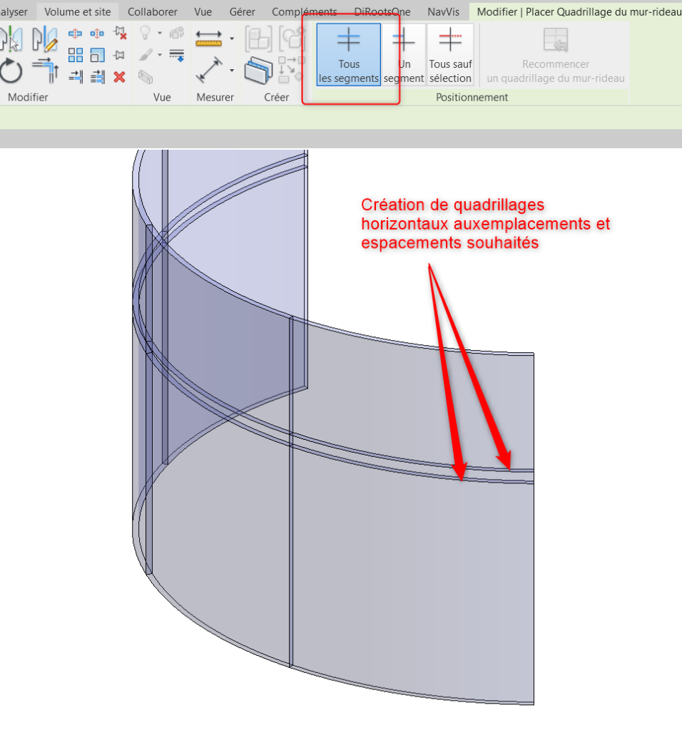 REVIT – Création d’un Mur-Rideau Courbe - Aplicit