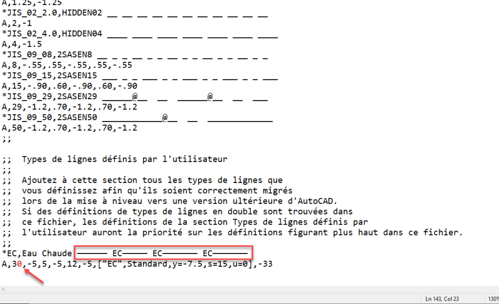Type de ligne personnalisée Express Tools - Aplicit